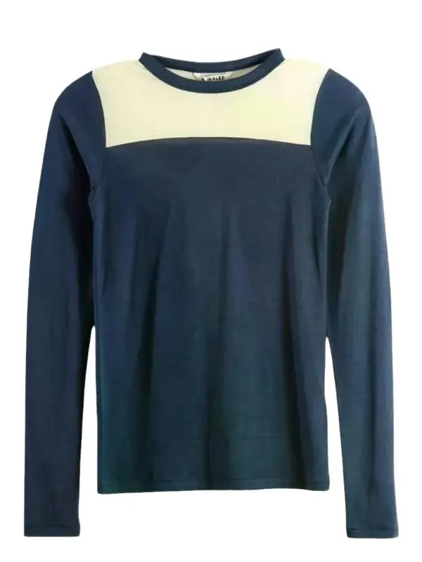 Auralee Colour-block Long-sleeved T-shirt - Blue