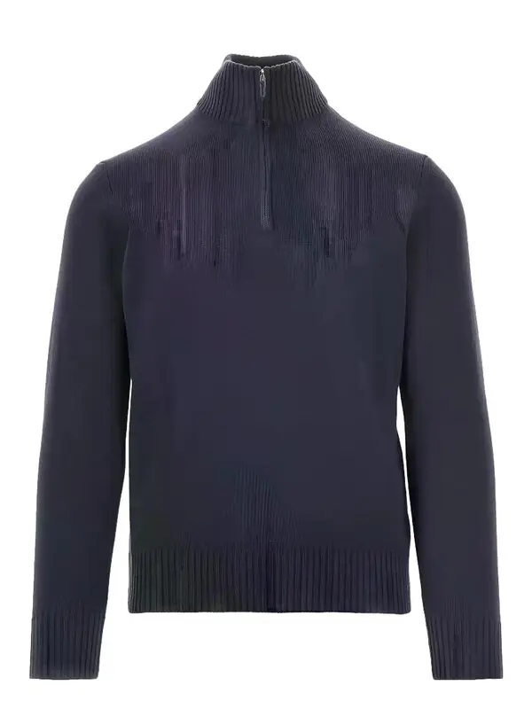 THE M.. Half-zip Wool Sweater - Blue