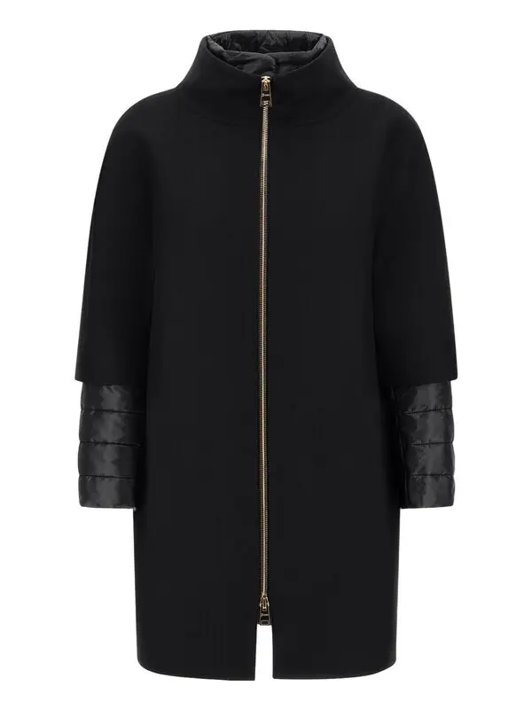 Herno Quilted Bib Zip Coats - Black