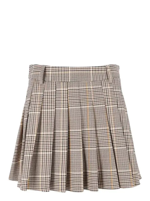 MC2 SAINT BARTH Blay Flannel Mini Skirt With Tartan Pattern - Multi