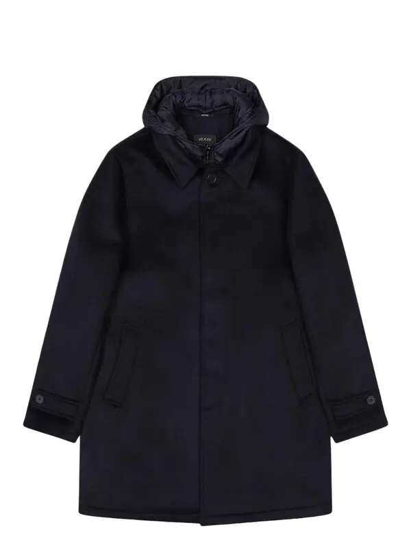 AT.P.CO Martinez Wool Coat - Blue