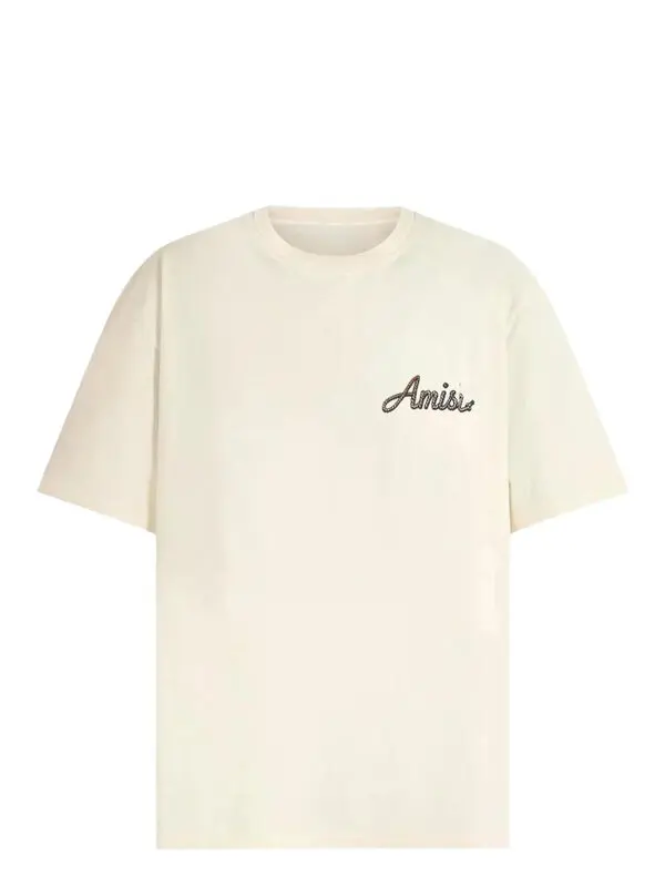 AMISH SUPPLIES Graphic-print Crew-neck T-shirt - Neutrals