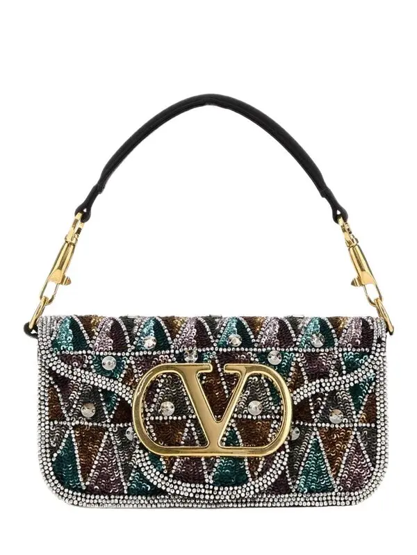 Valentino Garavani Locò Embroidered Small Shoulder Bag - Multi
