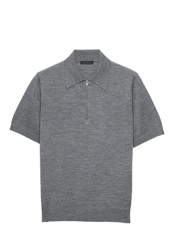 Prada Superfine Wool Polo Shirt - Grey
