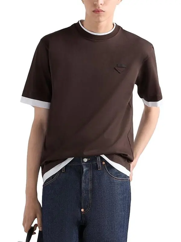 Prada Cotton T-shirt - Brown