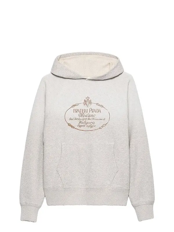 Prada Cotton Fleece Hoodie - Grey
