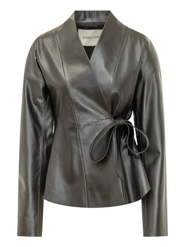 Alberta Ferretti Nappa Leather Jacket - Nero