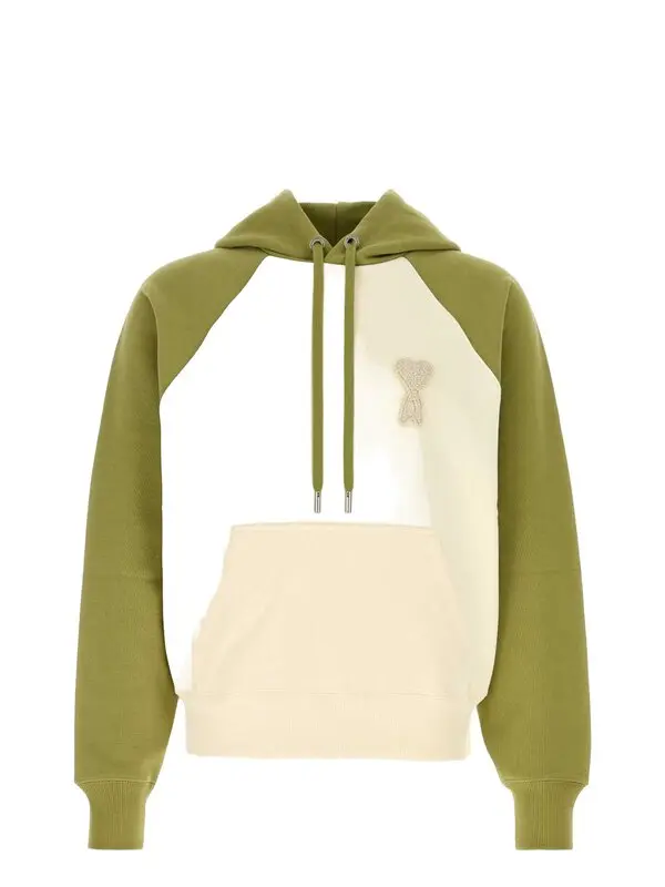 AMI Paris Two-tone Cotton Sweatshirt - Multicolor