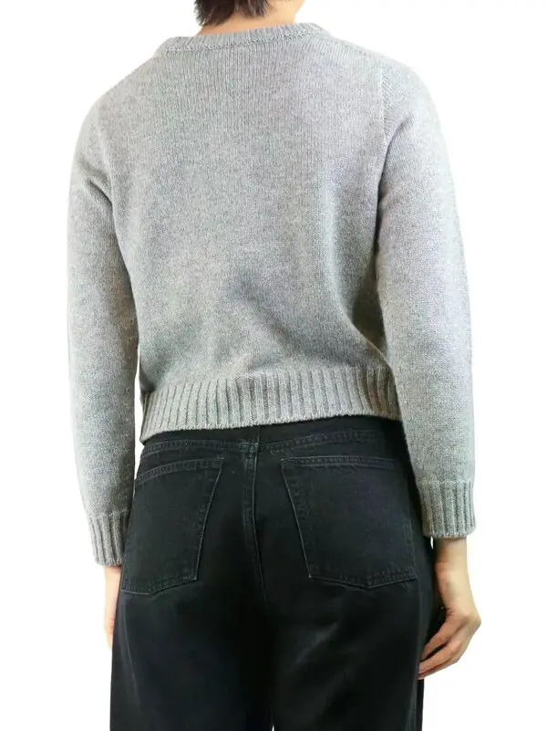 Celine Cropped Sweater - Grey