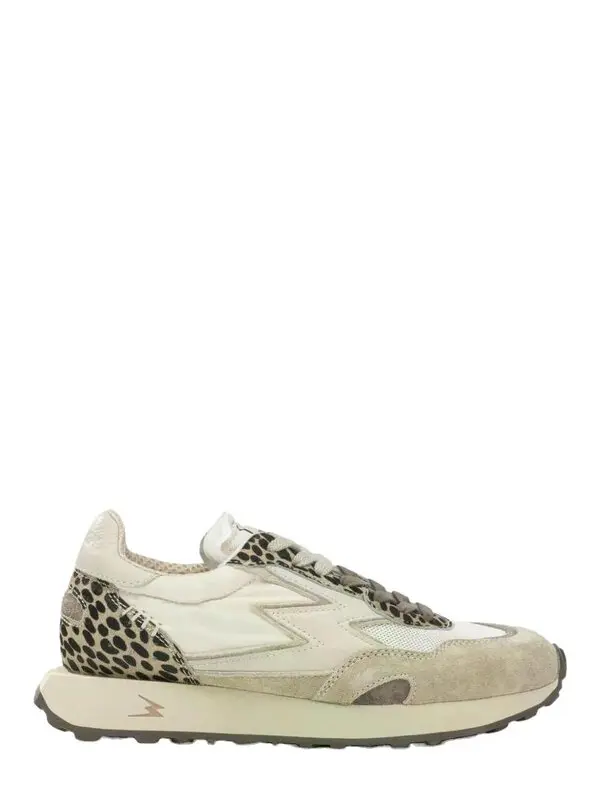 MOA CONCEPT Leopard-print Panelled Sneakers - Neutrals