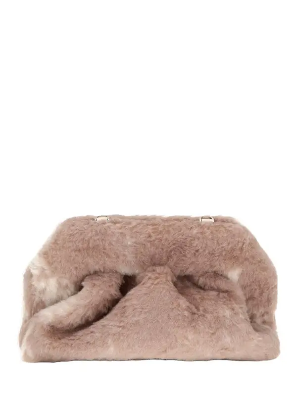 THEMOIRE Medium Bios Fur Potato Pouch - Beige