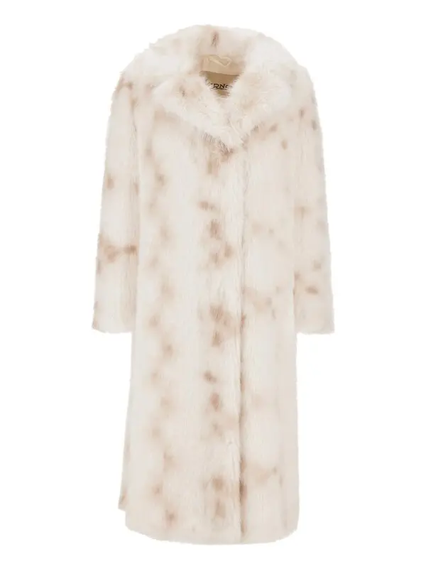 Herno Cappotto Tocco Pelliccia Effetto Lince - Multicolor