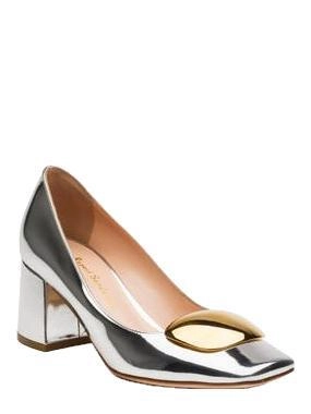 Rupert Sanderson Naxos Chrome Pebble Pump - Silver