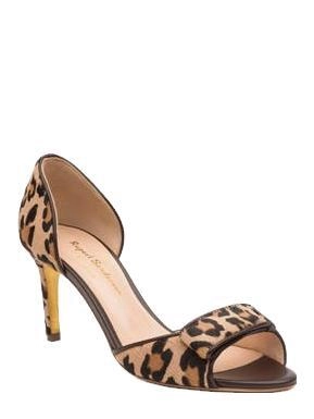 Rupert Sanderson Parigo Leopard Pony Peep Toe Shoes - Leopardino