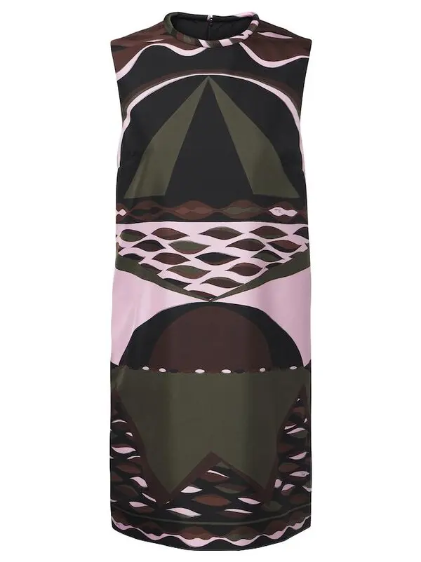 Emilio Pucci Dune Silk Twill Shift Dress - Multicoloured