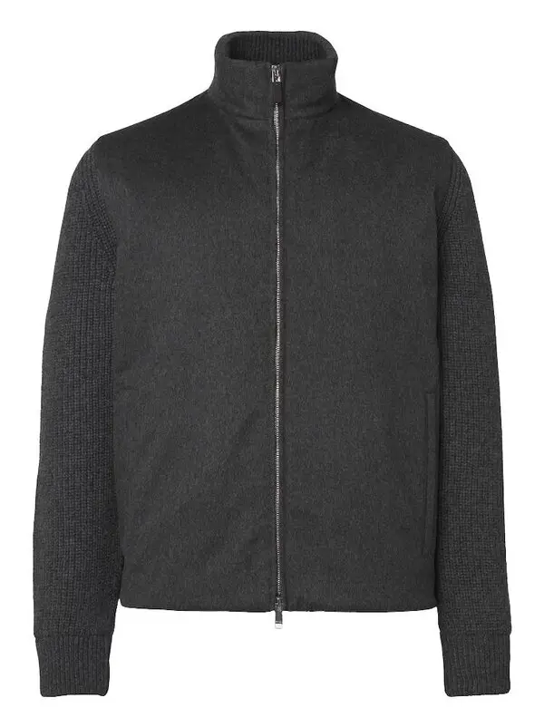 Zegna Cashmere Zip-up Cardigan - Grey