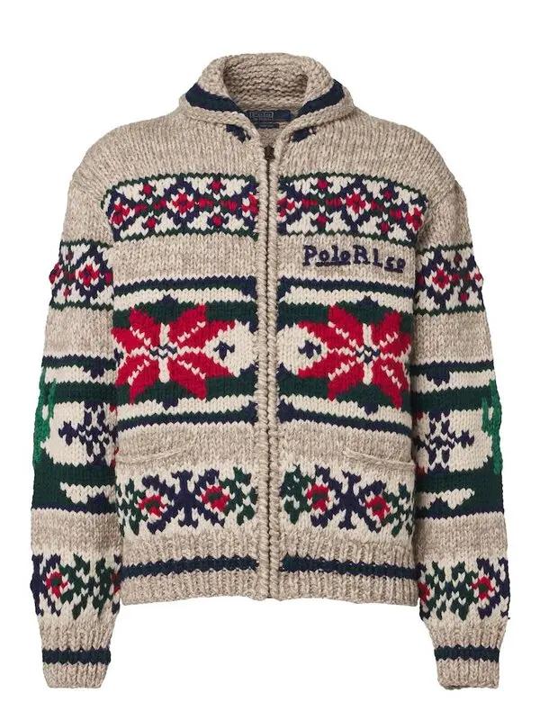 Polo Ralph Lauren Intarsia Wool Zip-up Cardigan - Multicoloured