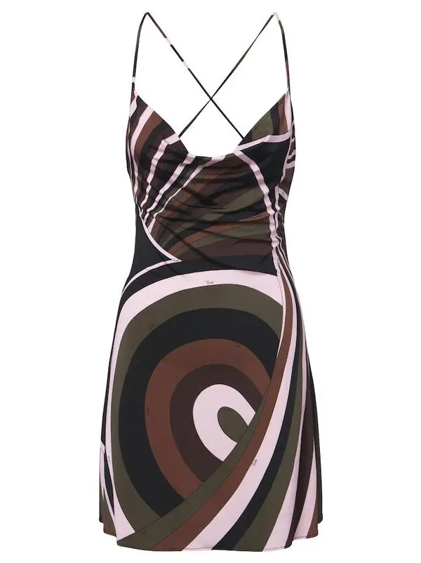 Emilio Pucci Iride Jersey Satin Minidress - Multicoloured