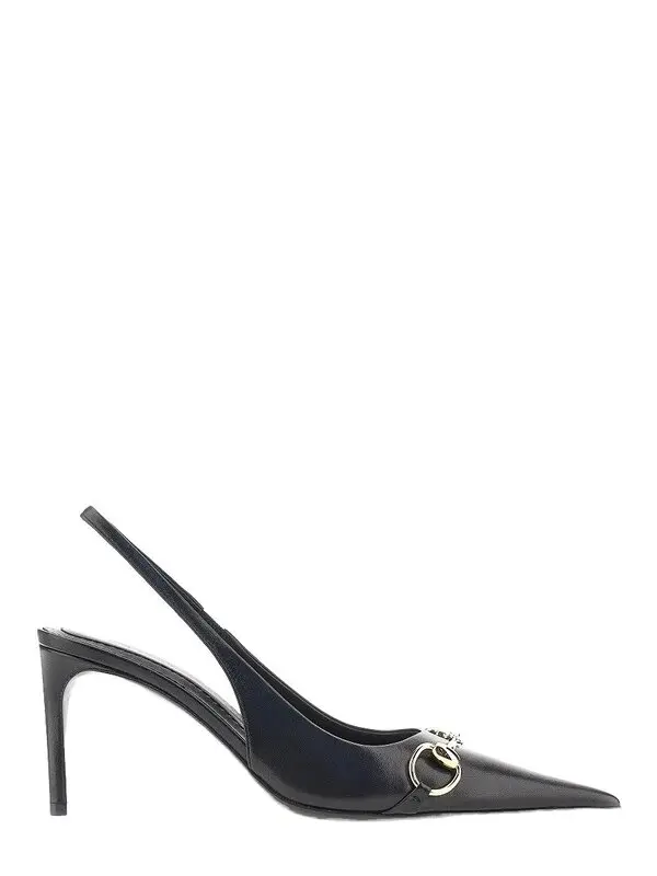 Gucci Donna' Leather Slingback Pumps - Black