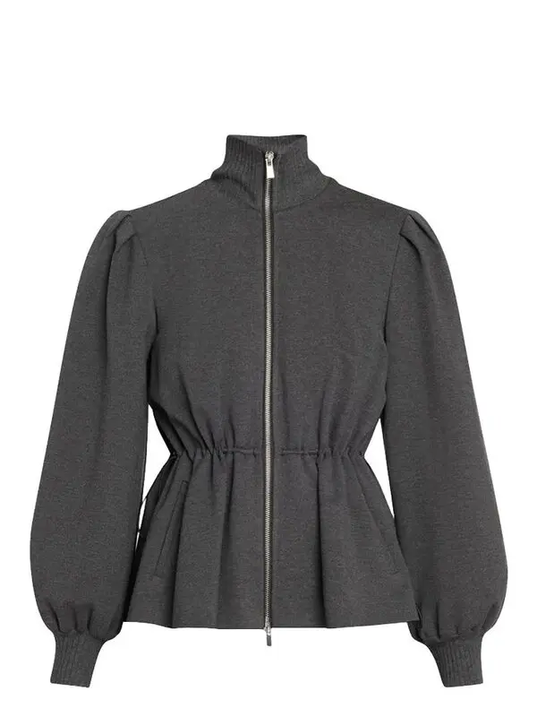TOCCIN Ida Zip-front Drawstring Jacket - Shadow