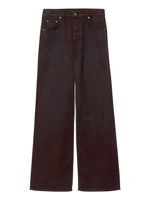 ALLSAINTS Lou Flocked Denim High-rise Relaxed-fit Jeans - Flock