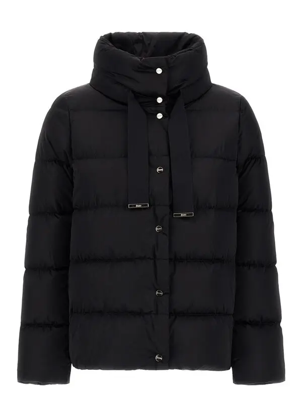 Herno Cappa In Satin - Black
