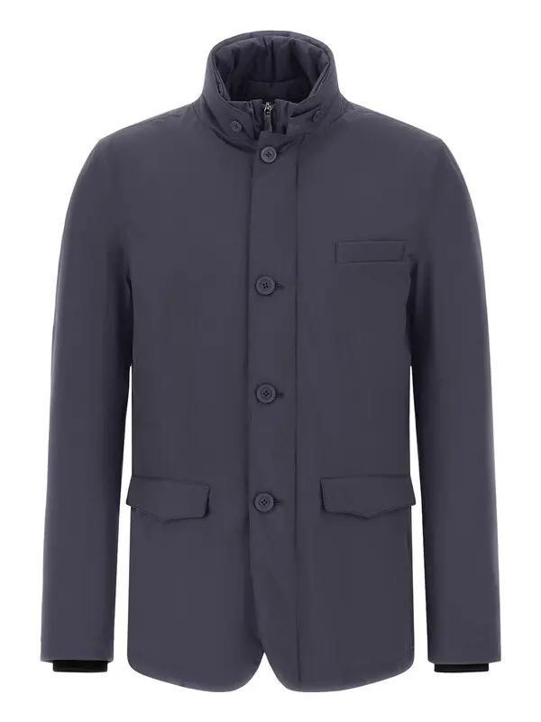 Herno Blazer With Bib In 2-layer Windstopper - Blue