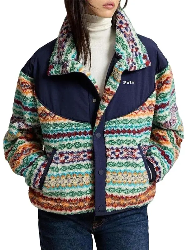 Polo Ralph Lauren Fair Isle High-pile Fleece Jacket - Multi