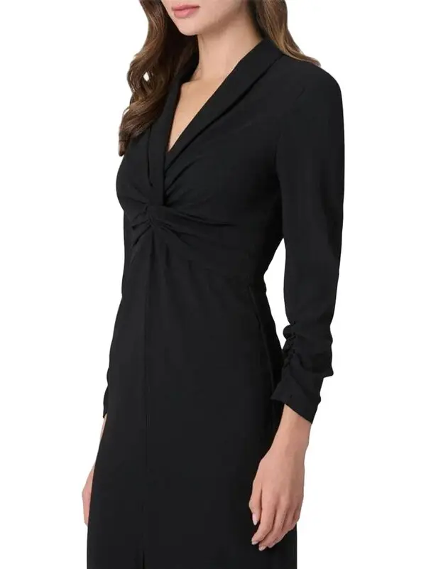 Shoshanna Twist-front Column Midi Dress - Jet