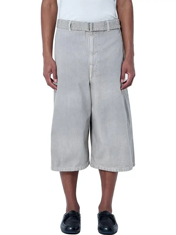 LEMAIRE Wide-leg Denim Culottes - Beige