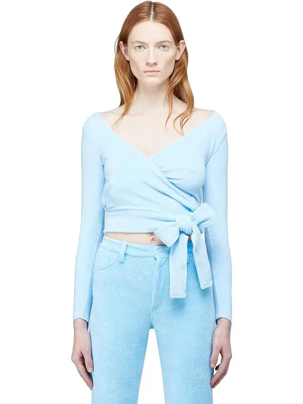 MAISIE WILEN Dramady Knitted Top - Blue
