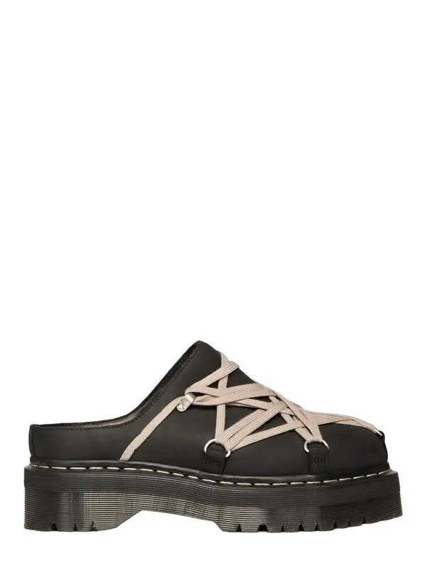 DR. MARTENS X RICK OWENS Quad Sole Megalace® Mules - Black