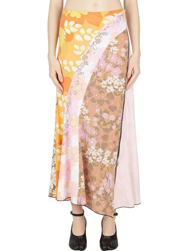 RAVE REVIEW Alma Patchwork Skirt - Multicolour