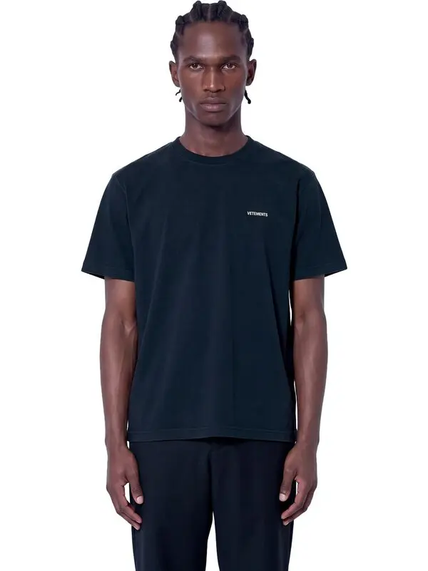 Vetements Classic Logo Regular T-shirt - Black