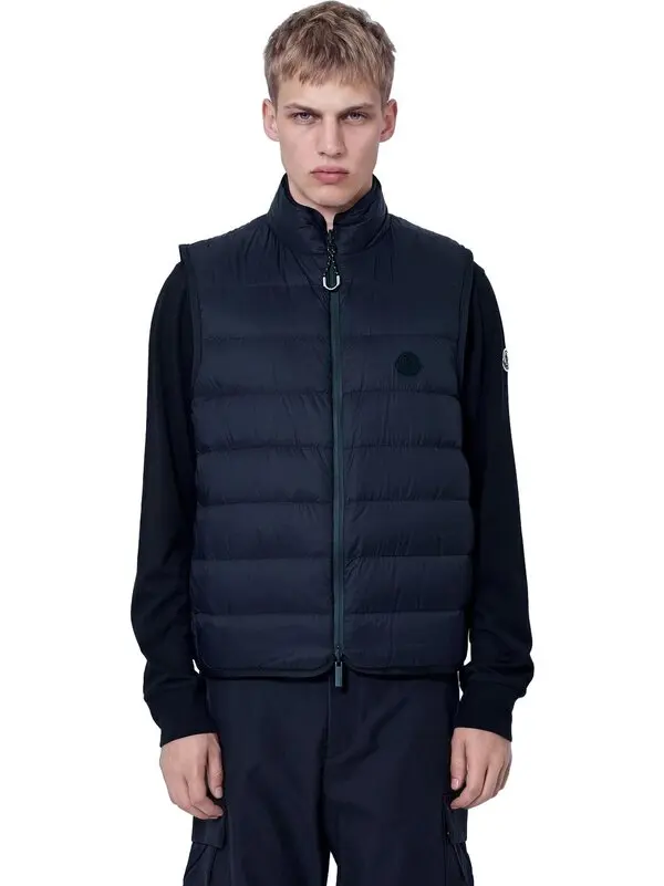 Moncler Teddy Fleece Reversible Down Gilet - Black