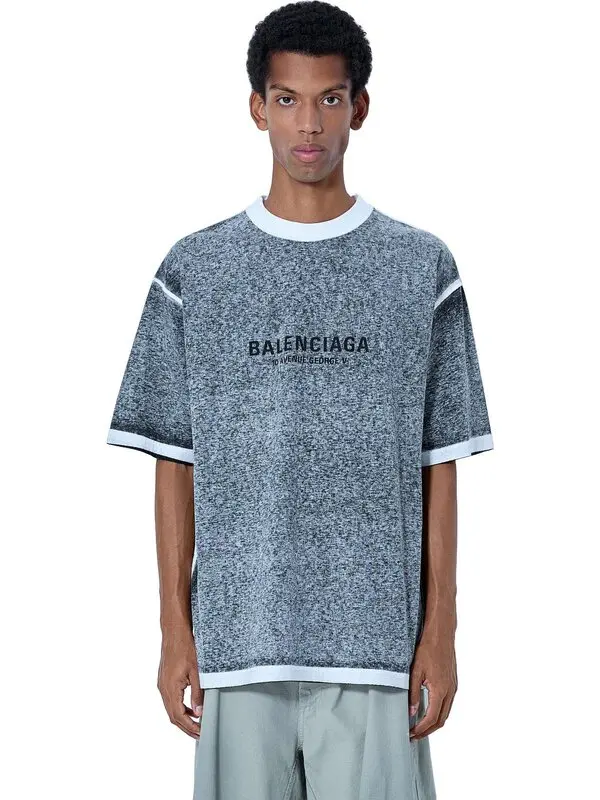 Balenciaga Logo Motif T-shirt - Grey