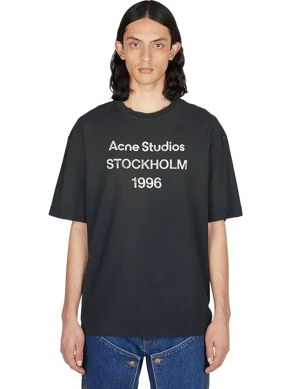 Acne Studios Logo Print T-shirt - Black