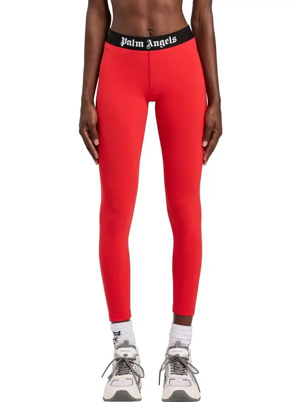 Palm Angels Classic Logo Sport Leggings - Red