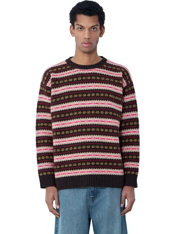 Miu Miu Fairisle Sweater - Brown