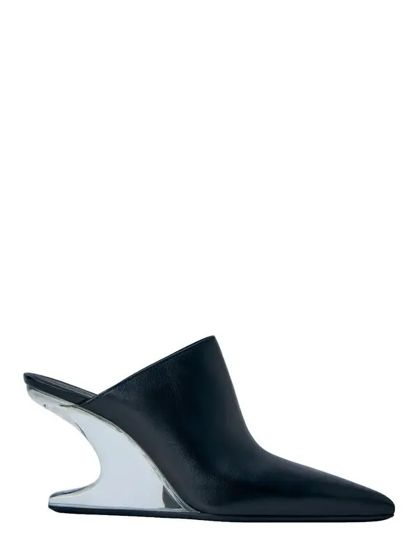 Rick Owens Cantilever 8 Sabot Sharp Mules - Black