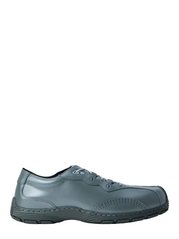 Dr. Martens Aurix 5i Gunmetal Satin Finish Leather Lace Ups - Grey