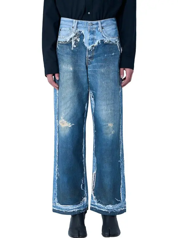 Acne Studios Trompe-l'oeil Jeans - Blue