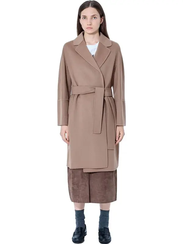 Max Mara Belted Wool-blend Coat - Camel