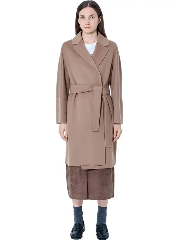 Max Mara Belted Wool-blend Coat - Camel