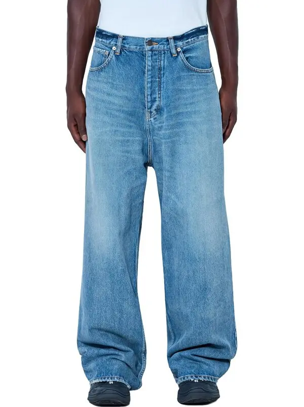 Balenciaga Baggy Fit Japanese Twill Jeans - Blue