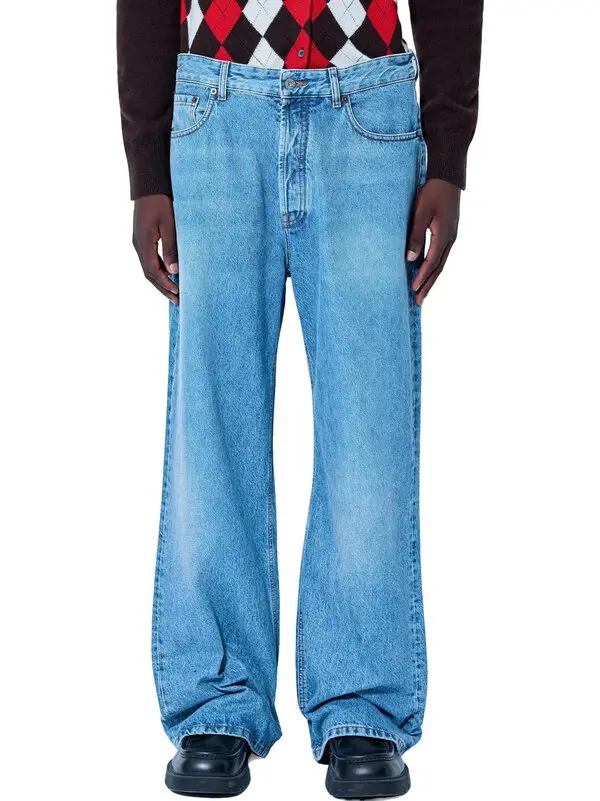 Miu Miu Five-pocket Washed Denim Jeans - Blue