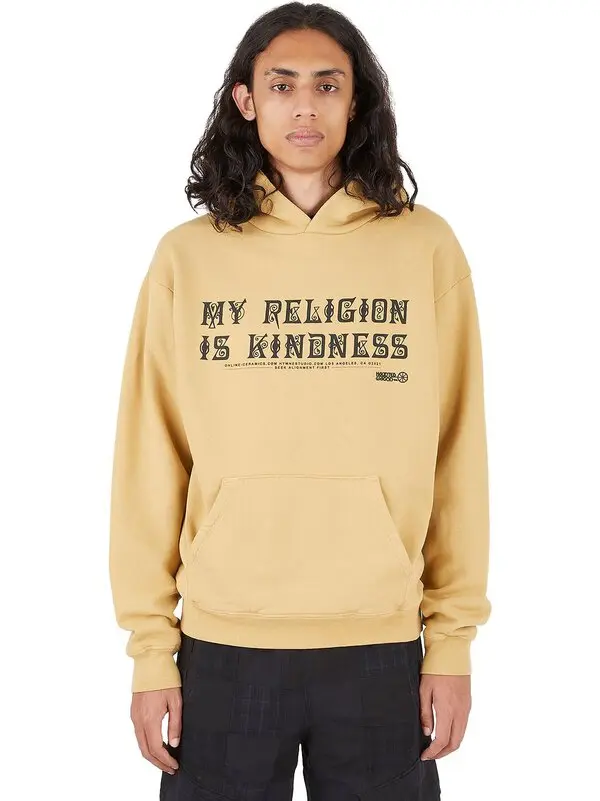 HYMNE X X Online Ceramics Dear Hearts Hooded Sweatshirt - Camel