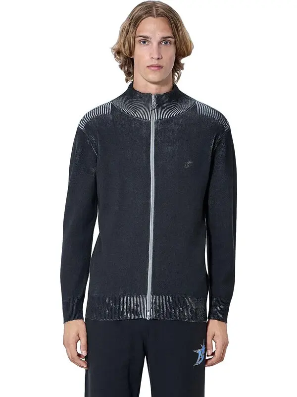 BOTT Zip-up Drivers Knit Cardigan - Grey