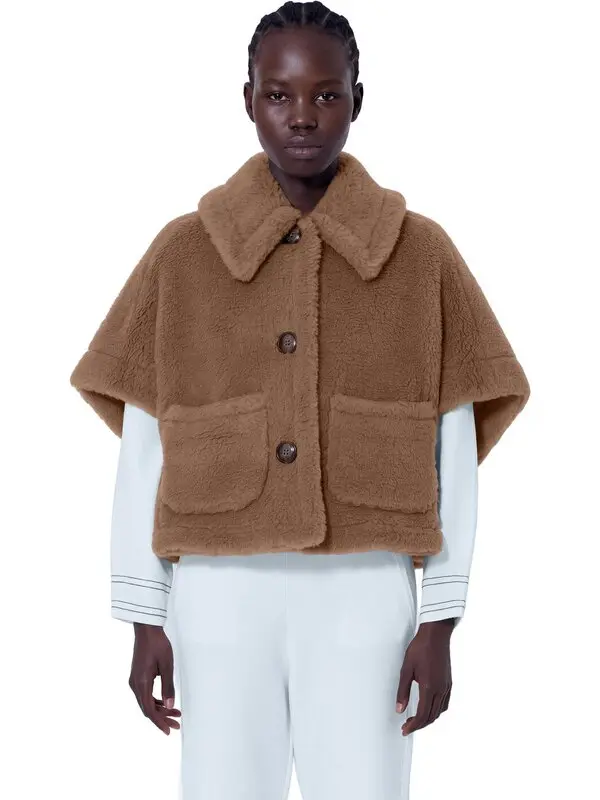Max Mara Short Shearling Coat - Multicolor