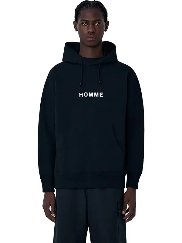 Comme Des Garçons Embroidered Logo Hooded Sweatshirt - Black